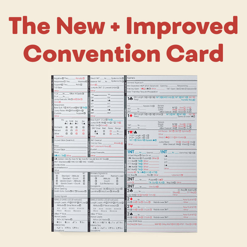 The New and Improved Convention Card – Baron Barclay Bridge Supply