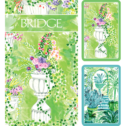 Caspari Bridge Gift Set - Jumbo Index Jardin De Luxembourg- 1 Double D ...