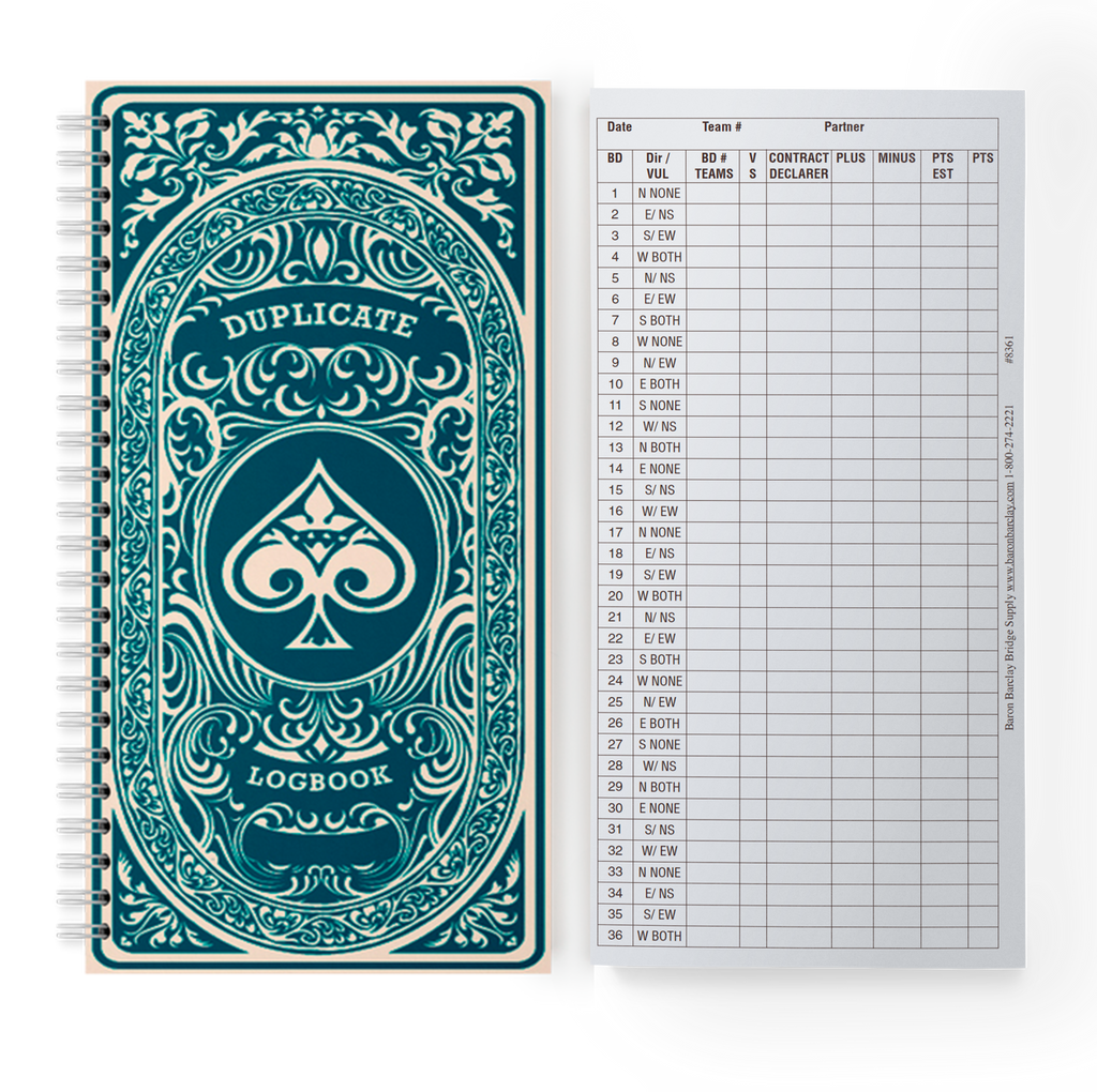 Duplicate Logbook for Private Scoring – Baron Barclay Bridge Supply
