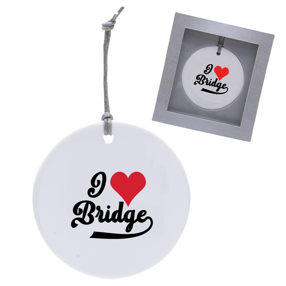 I ♥︎ Bridge Ornament | High Quality Ceramic | Baron Barclay Bridge Supply