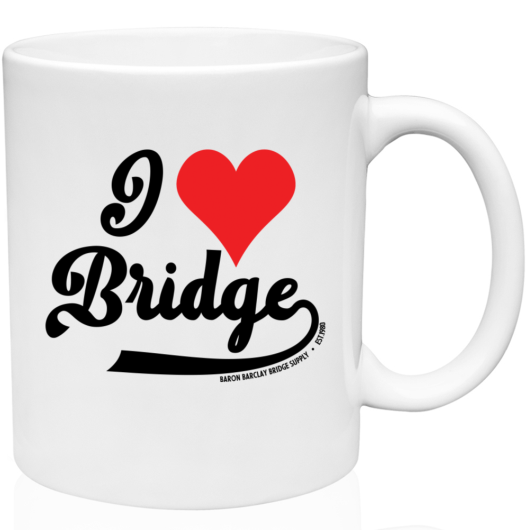 New I ♥︎ Bridge Mug – Baron Barclay Bridge Supply