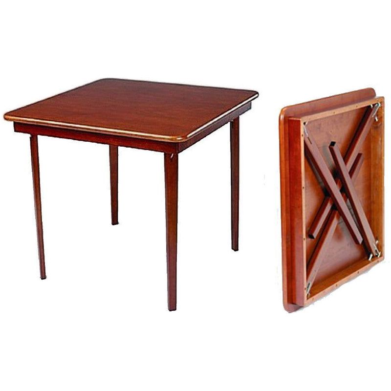 Solid Wood Folding Card Table with Straight Edge Design – Baron Barclay ...