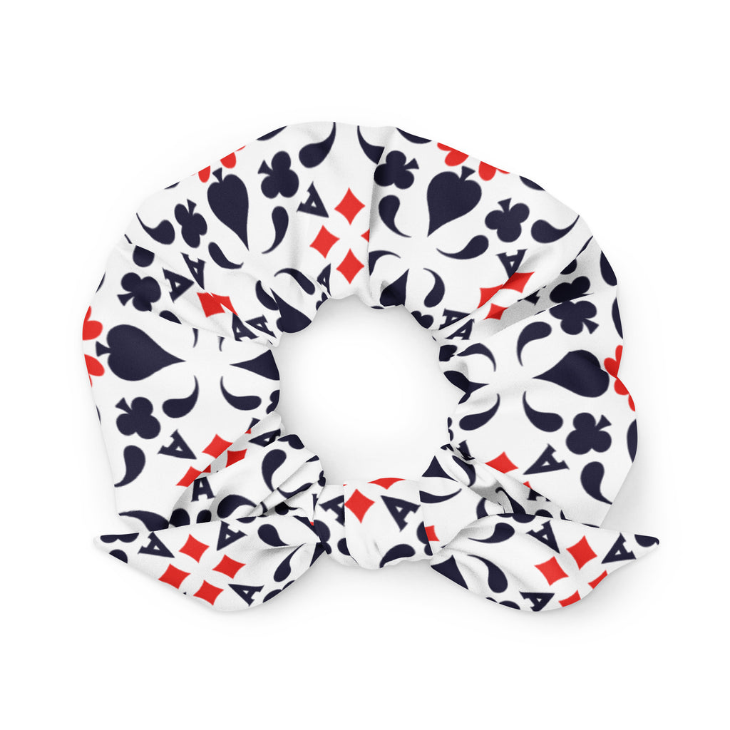 Card Symbol Pattern Scrunchie – Baron Barclay Bridge Supply