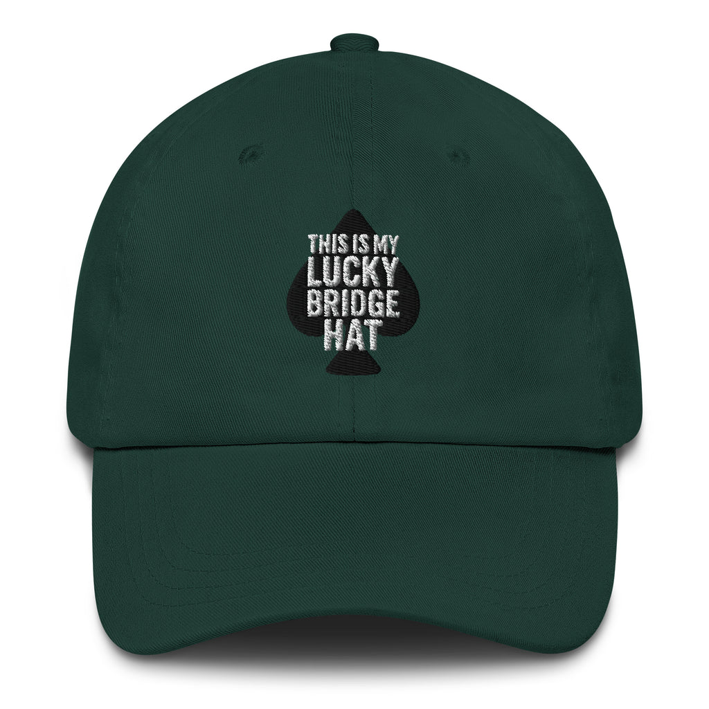 "This is my lucky bridge hat" embroidered dad hat – Baron Barclay ...