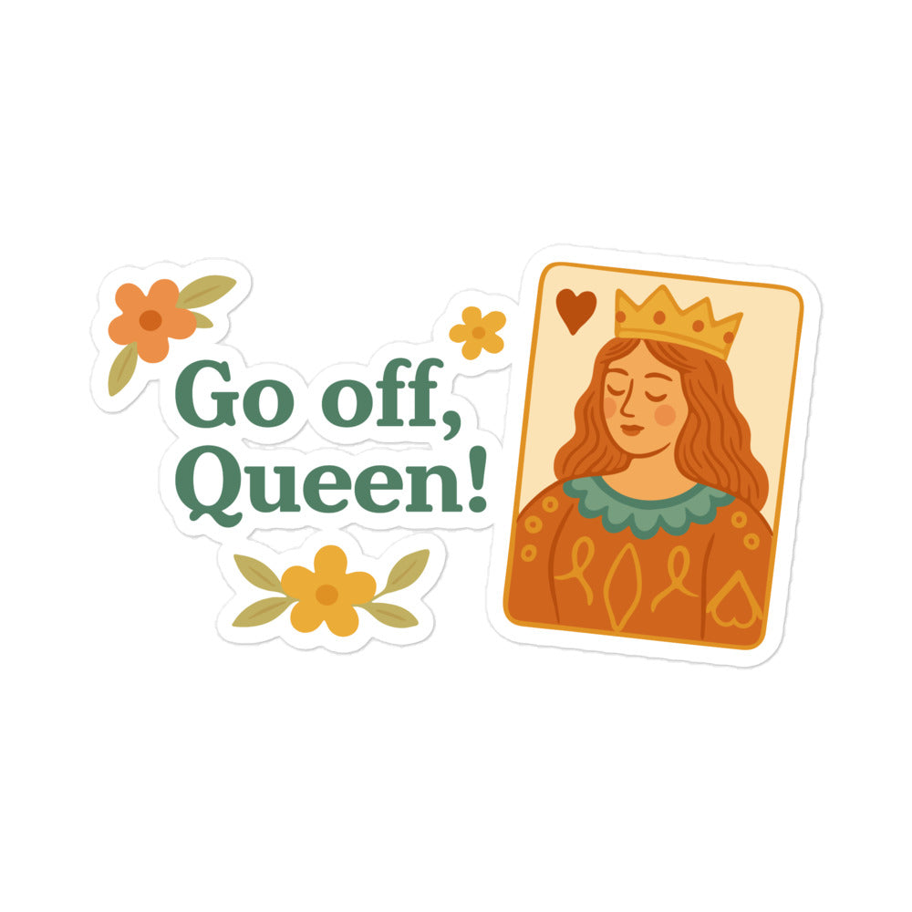 "Go off, Queen!" Sticker – Baron Barclay Bridge Supply